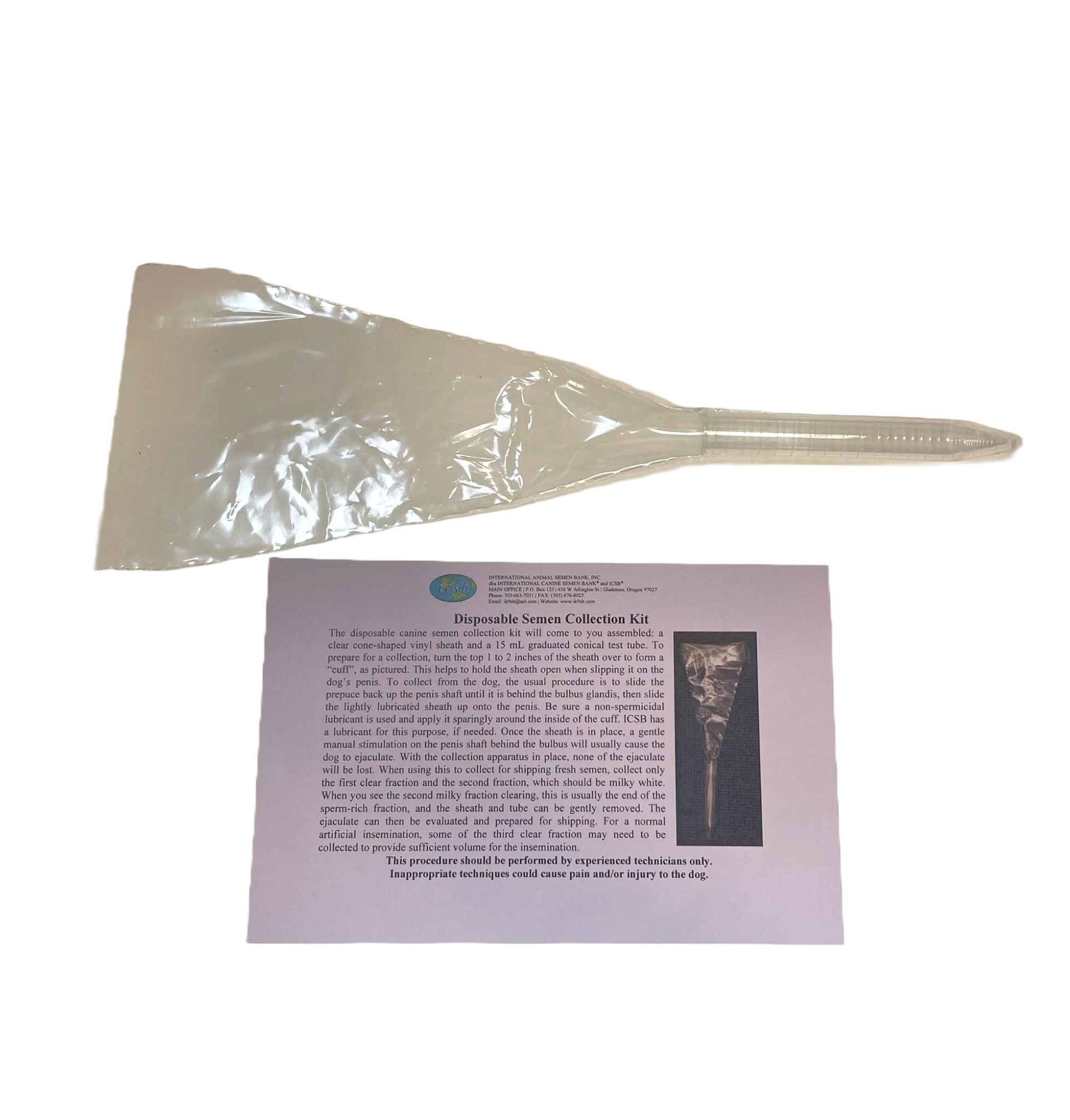 Disposable Canine Semen Collection Kit - International Canine Semen ...